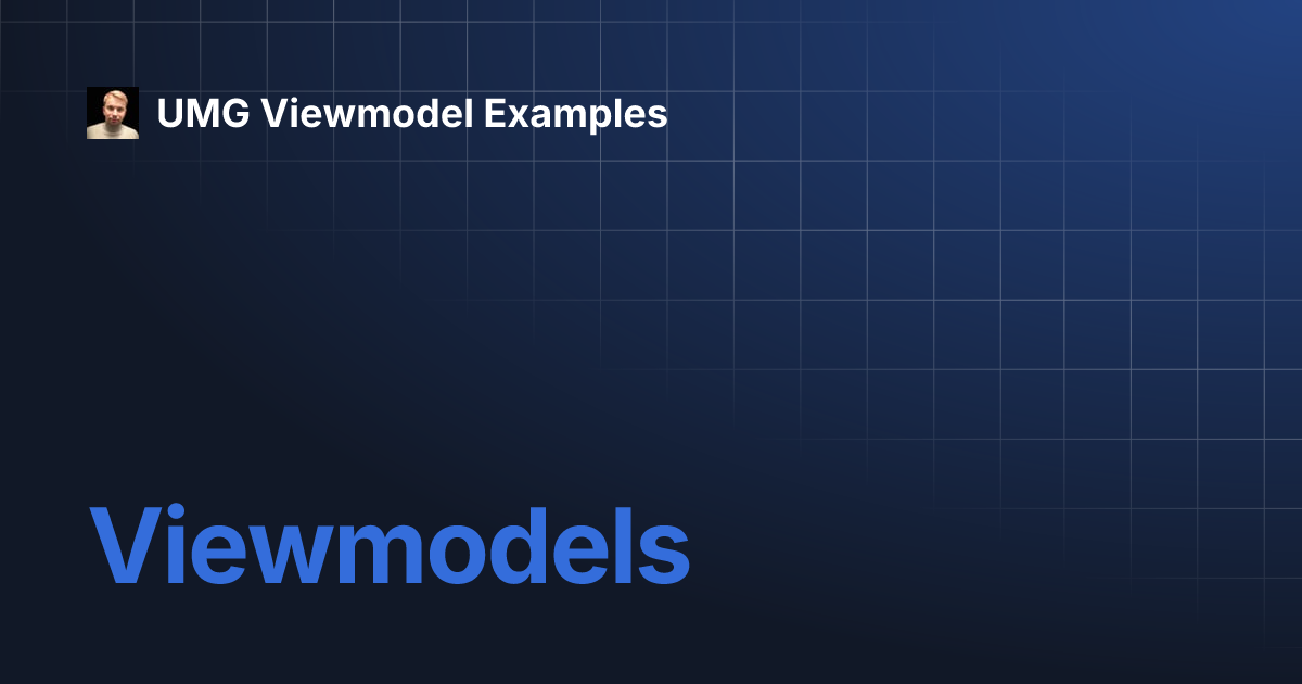 Viewmodels | UMG Viewmodel Examples